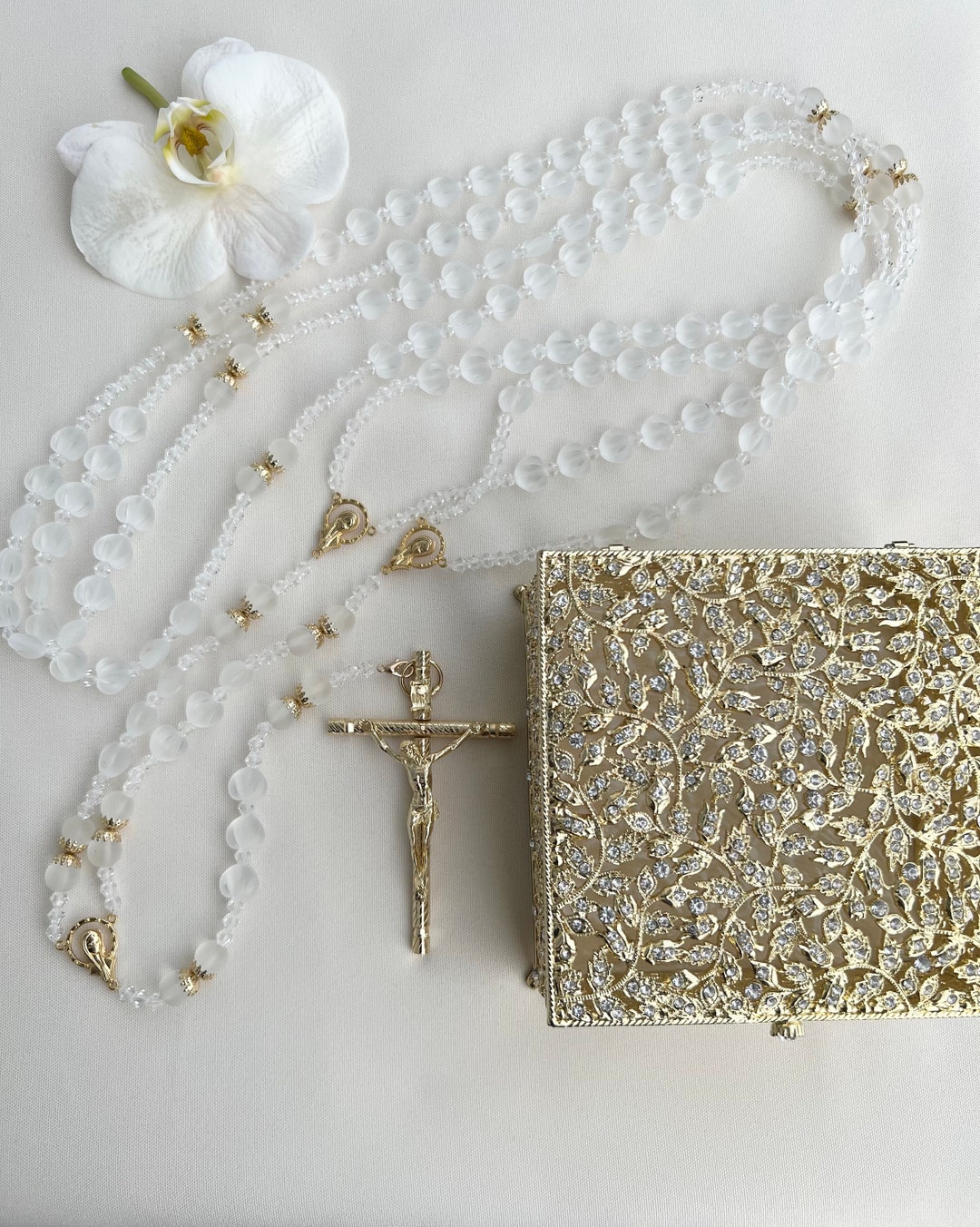 Wedding Lasso With Lasso Box, Wedding Lasso Rosary With Cross, Heart ...