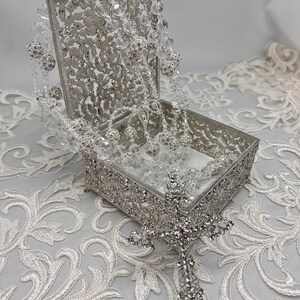 Wedding Lasso & Box Combo, Rhinestone and Crystal Galore With Filigree ...
