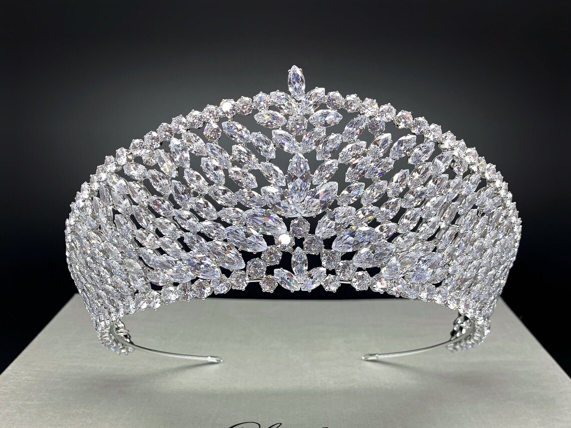 Tiara for Quince Bridal Crown Quinceanera Tiara Tall Shiny - Etsy