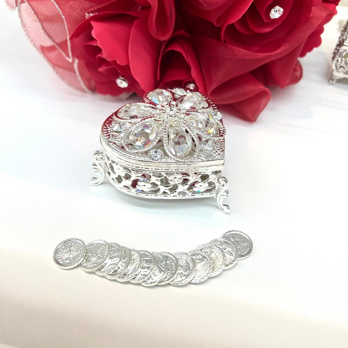 Wedding Arras and FREE COINS Arras Box- Fast Free Shipping- Wedding ...