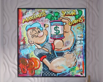 Popeye Graffiti Art - Etsy
