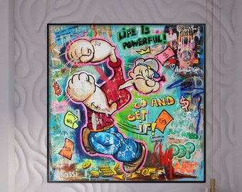 Popeye Graffiti Art - Etsy