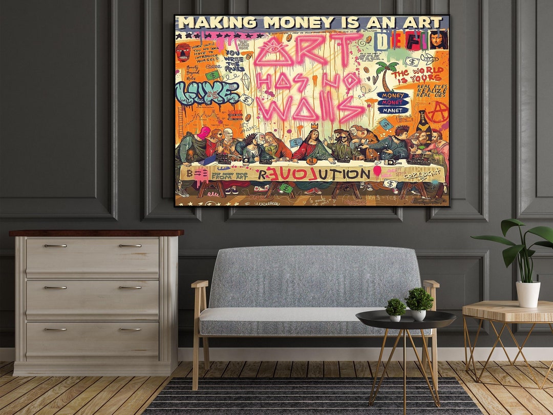 The Last Supper,100% Hand Painted, Original Painting, Graffiti Art, Pop ...