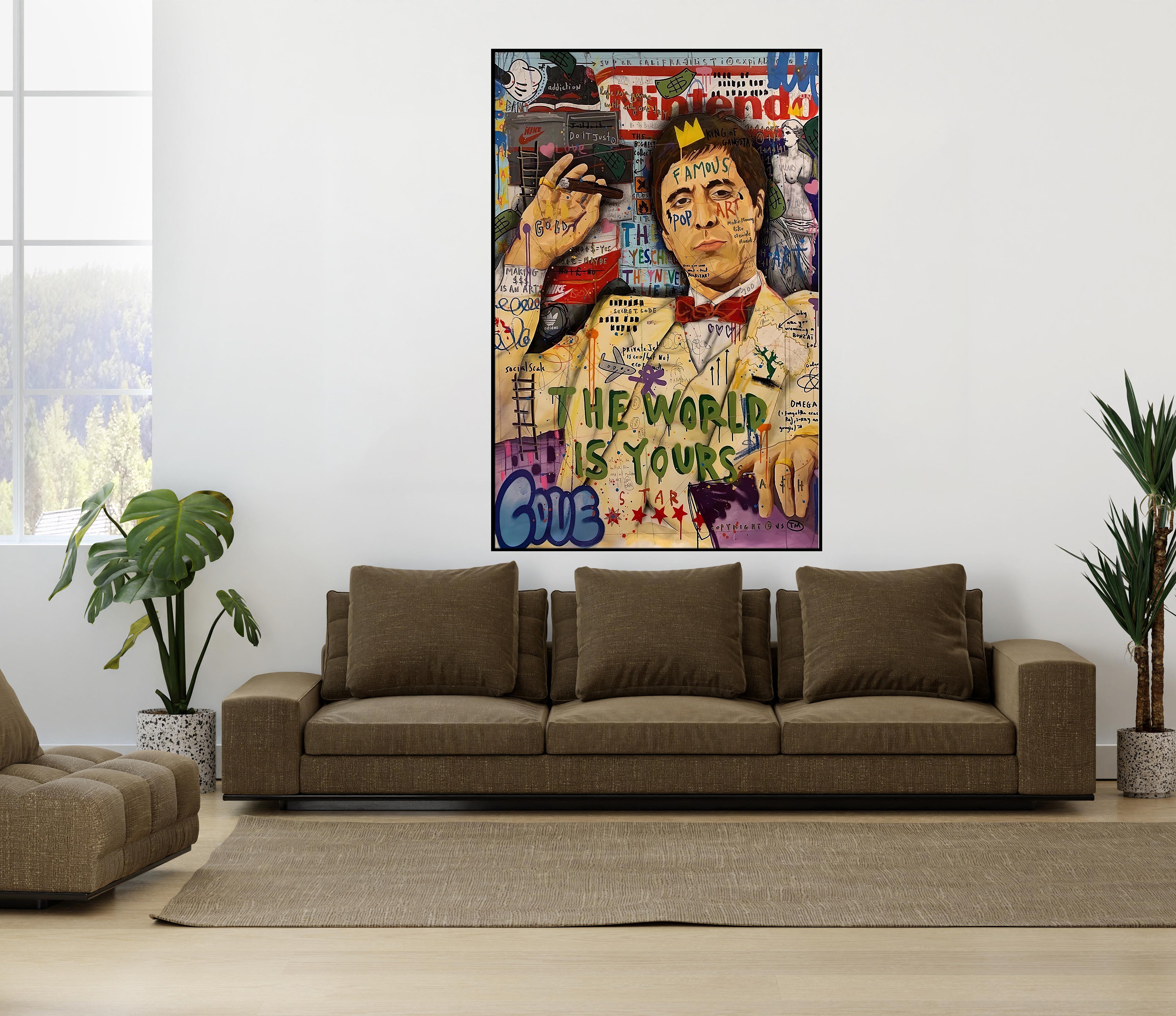 Al Pacino, 100% Hand Painted, Graffiti Art, Pop Art Painting, Wall ...