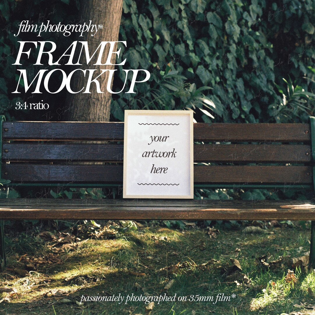 Wood Frame Mockup Outdoor Nature Mockup Digital Print Mockup Frame in ...