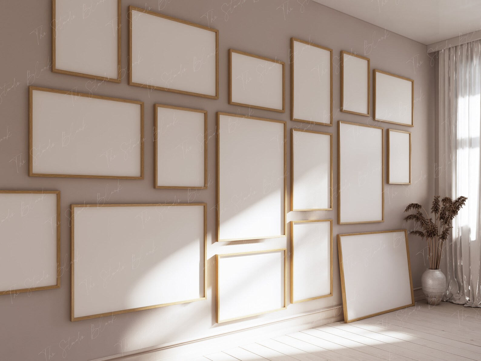 Gallery Wall Art Set Frame Mockup, Art Print Multiple Frame Mock-up ...