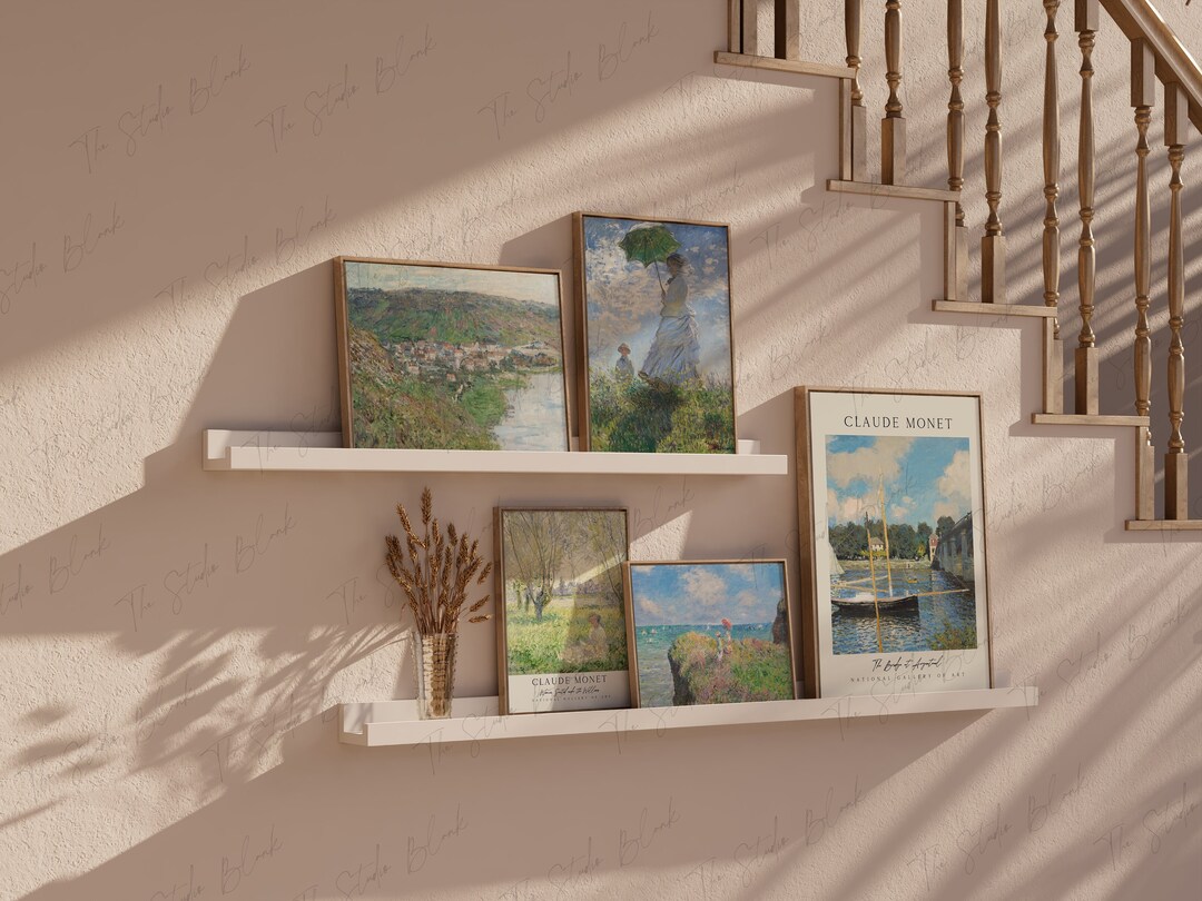 Art Gallery Wall Mockup, Set of 5 Interior Mock-up, Rustic Gallery Wall ...