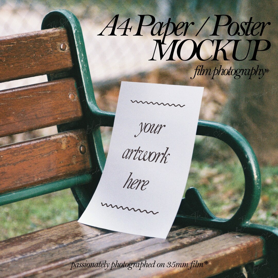 A4 Paper Poster Mockup, Iso DIN A4 Art Print Mock Up, Printable Poster ...