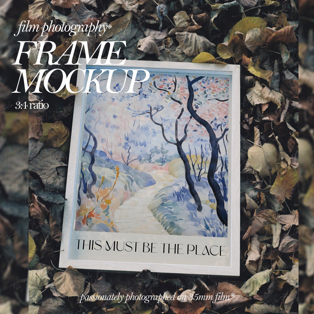 Wood Frame Mockup, Artprint Mock Up, Autumn Winter Styled Mock Up, Wall ...