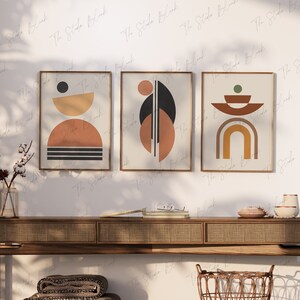 3 Frame Gallery Wall Mockup, Printable Art Mockup, Three Poster Set ...