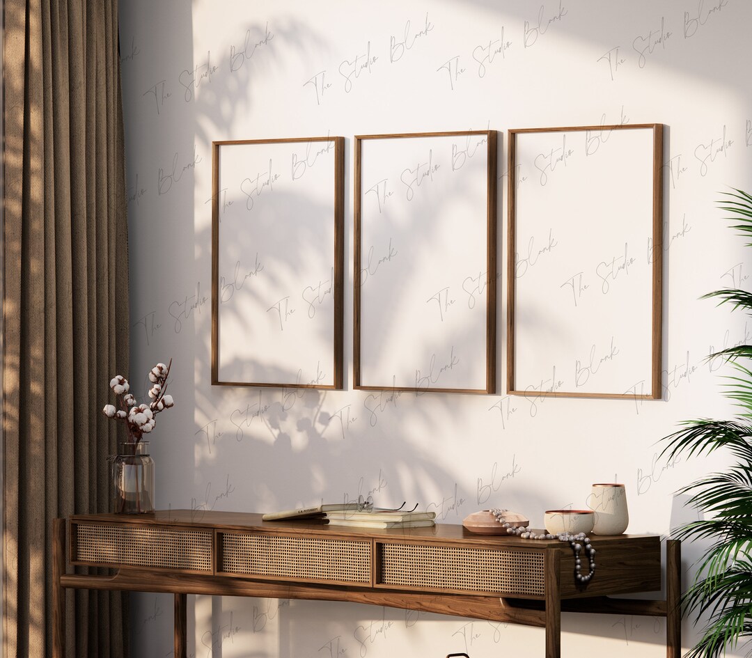 3 Frame Gallery Wall Mockup, Printable Art Mockup, Gallery Wall Set ...