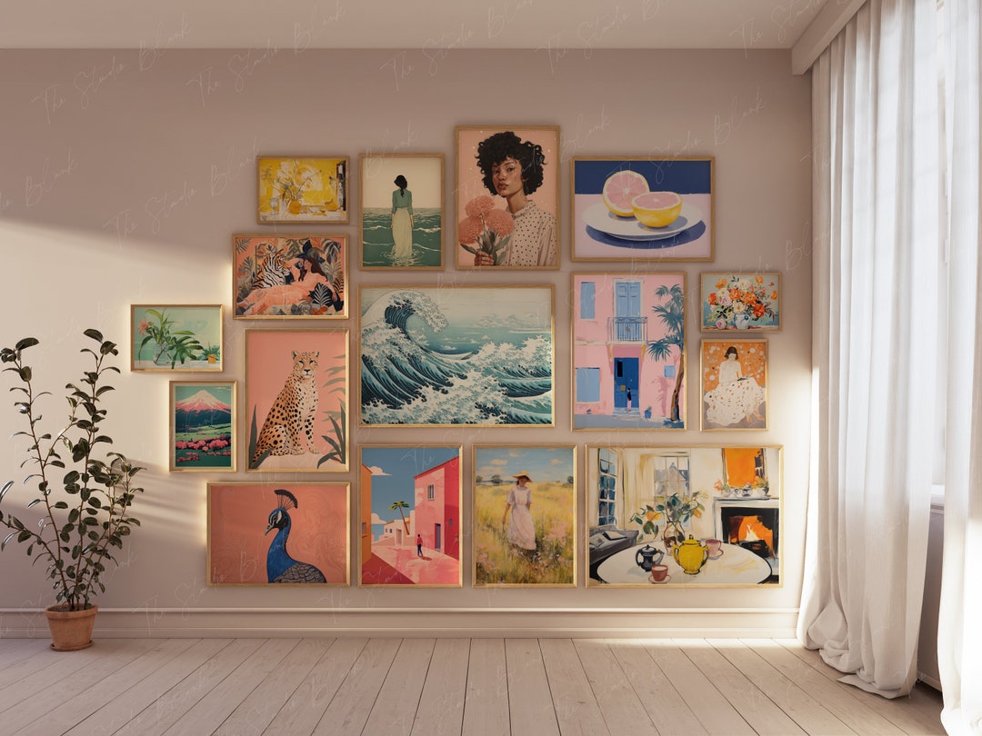 Gallery Wall Mockup, Art Print Set Frame Mock-up, Printable Poster ...