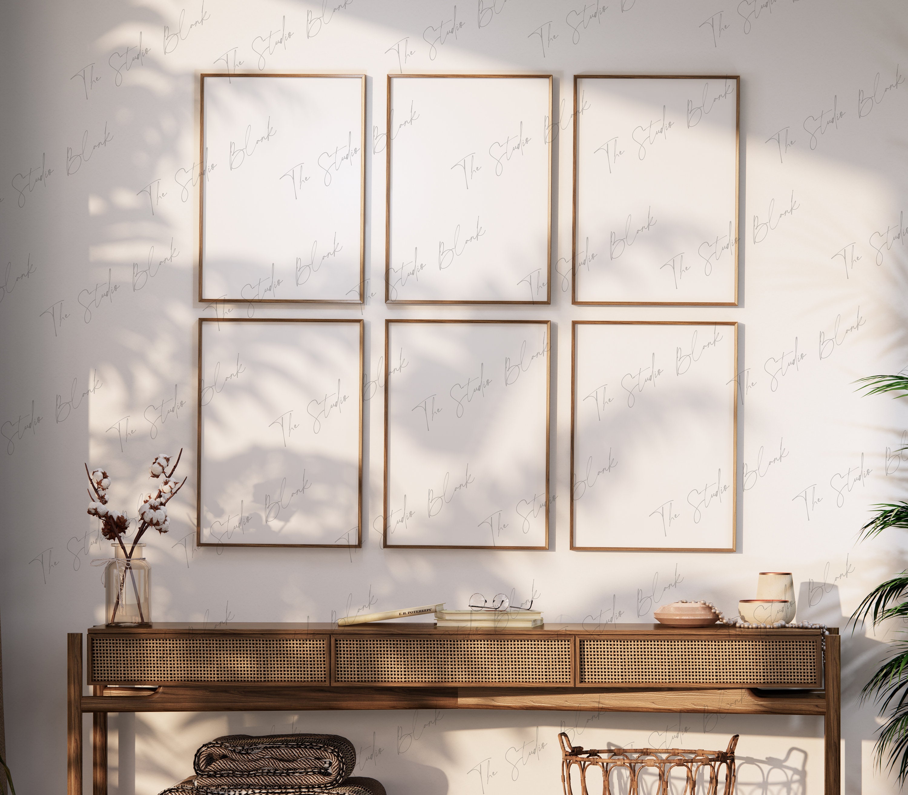 6 Frames Gallery Set Mock Up, Printable Wall Art Mockup, Gallery Poster ...
