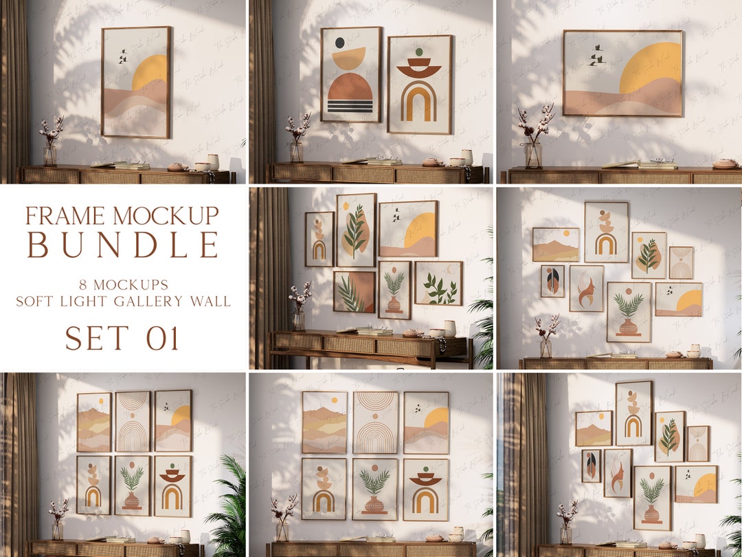 Frame Mockup Bundle Art Print Mockups Gallery Wall Set - Etsy