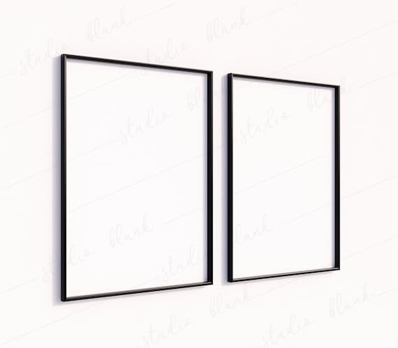 Black Frames Mockup Double Frames Minimal Simple Mock Up Art - Etsy