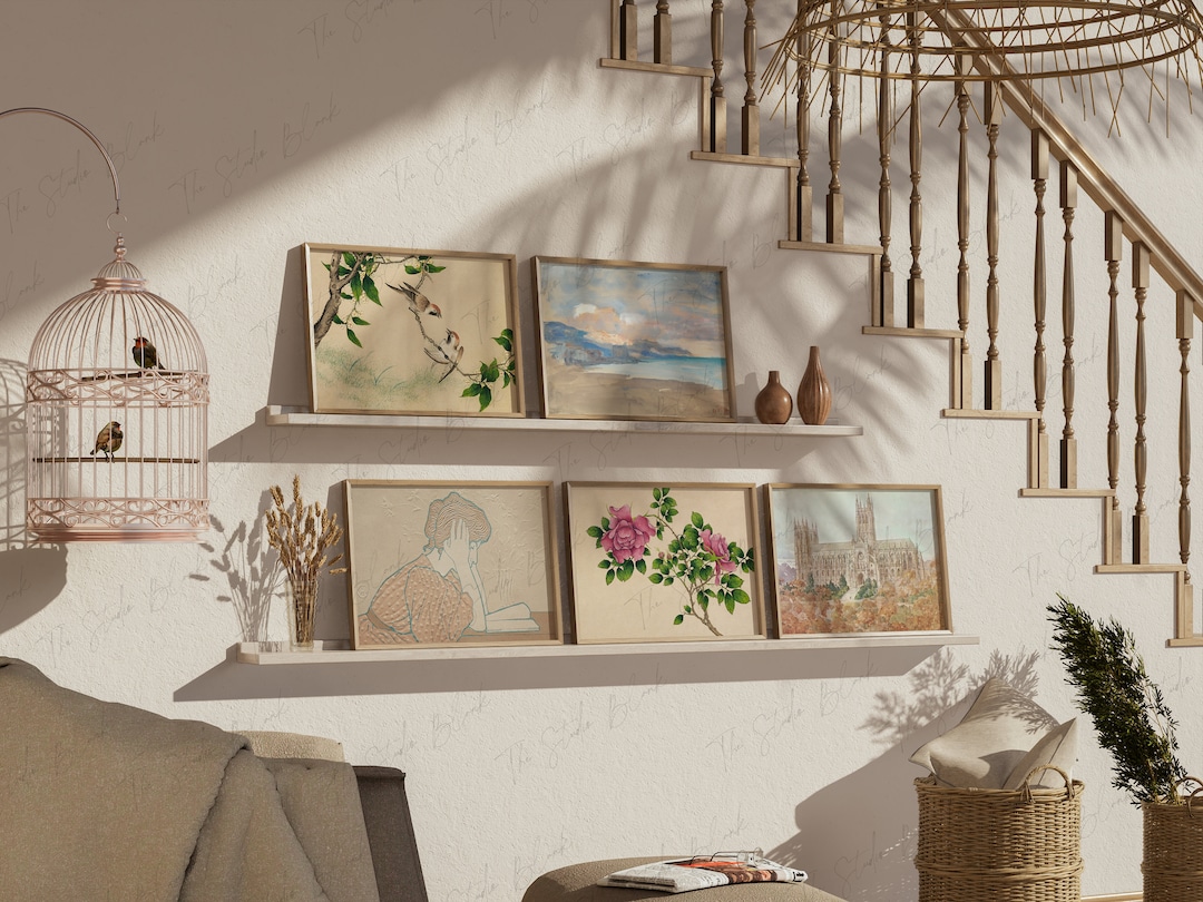 5 Landscape Frames Mockup, Gallery Wall Mock-up, Boho Frame Mockups ...