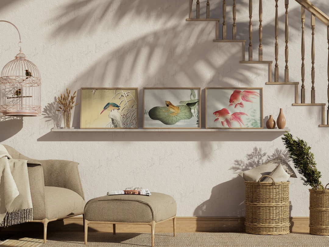 3 Landscape Frames Mockup, Horizontal Art Print Mockup, 3 Frame Poster ...