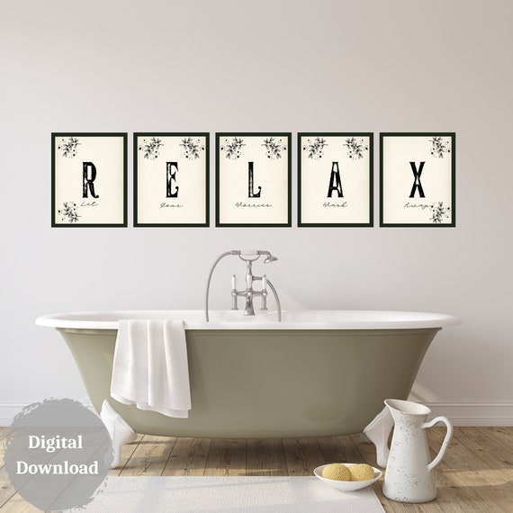 Rustic Vintage Bathroom Art Printables