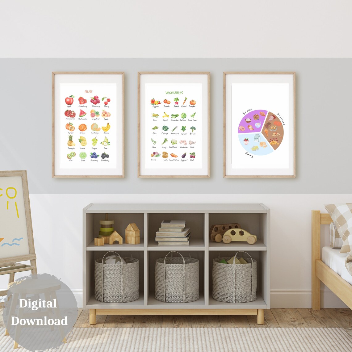 Educational Posters | Classroom Decor | 8 PRINTABLE Food Group Posters ...