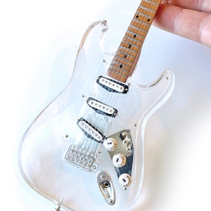 Clear Acrylic Guitar Custom Fender Stratocaster Mini Guitar Replica ...