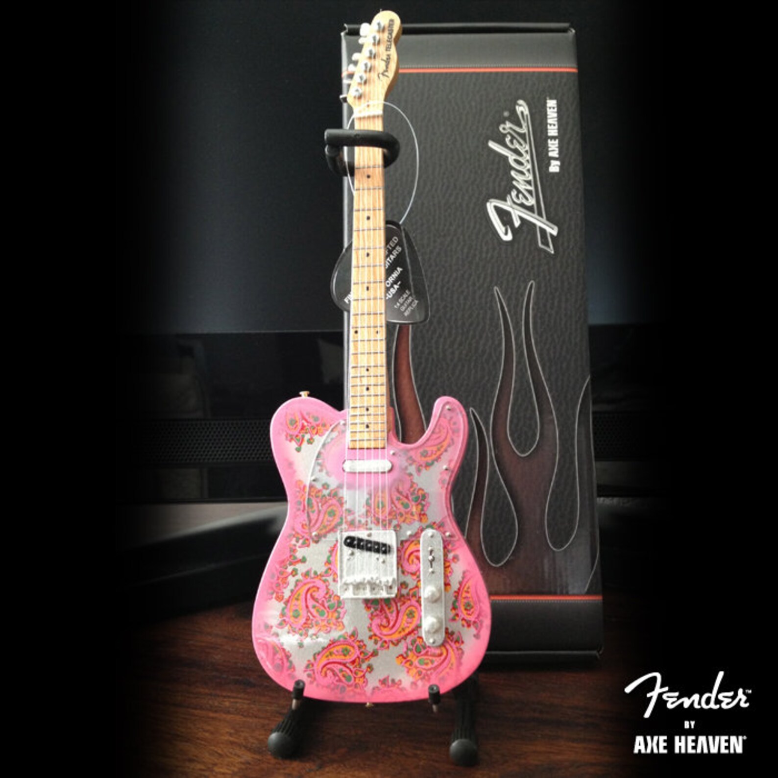 Pink Paisley Fender™ Telecaster™ Guitar Replica Miniature Guitar ...