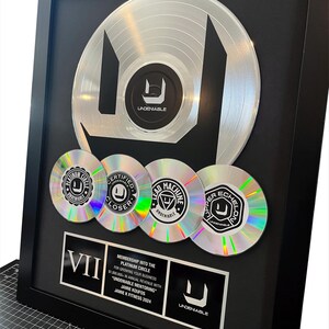 REAL RECORD Custom Platinum Record & CD Award 18" X 22" Framed Award ...