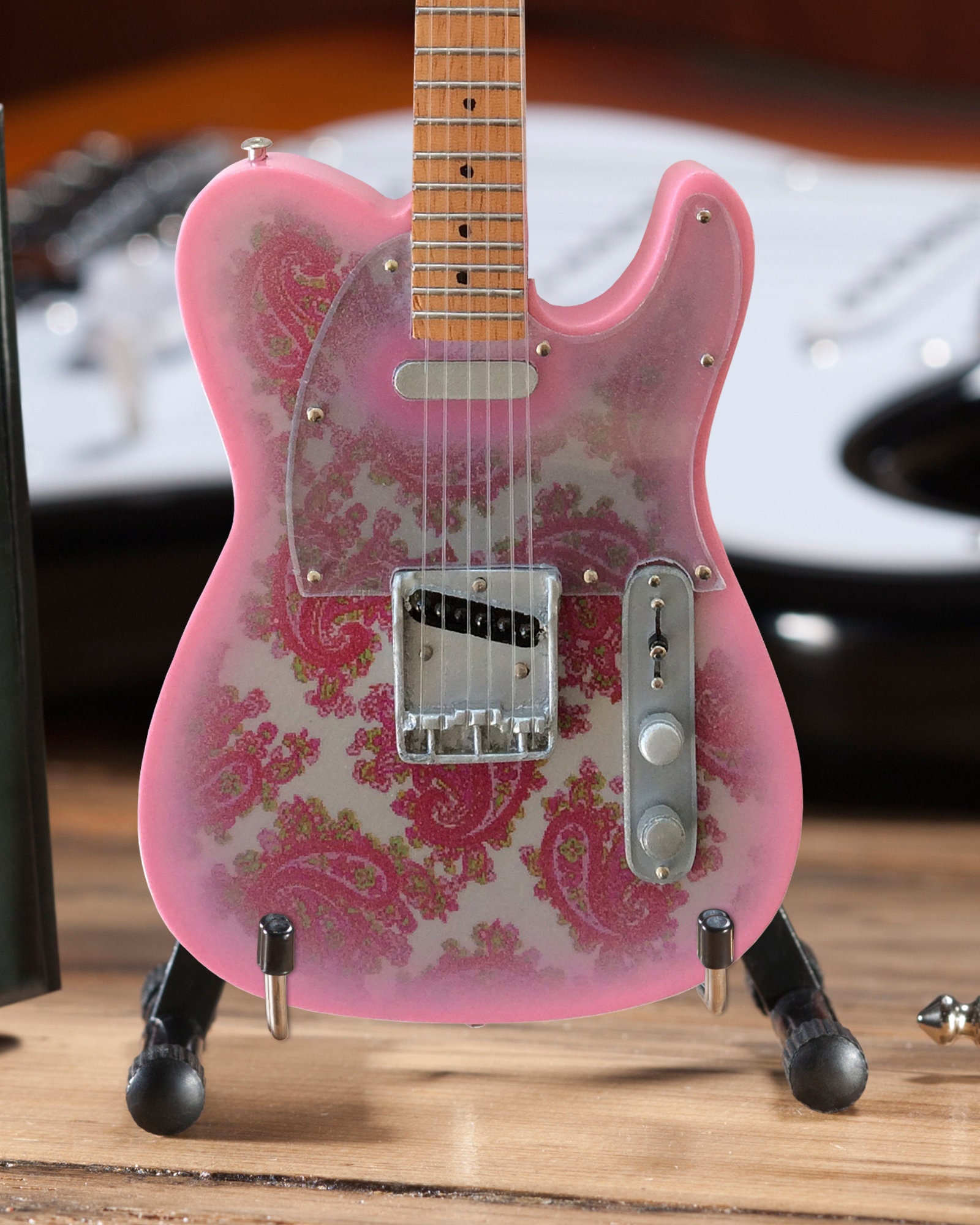 Pink Paisley Fender™ Telecaster™ Guitar Replica Miniature - Etsy