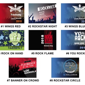 Rockstar Music Award Trophy With 10" Mini Guitar - 7" X 5" Glass Frame ...