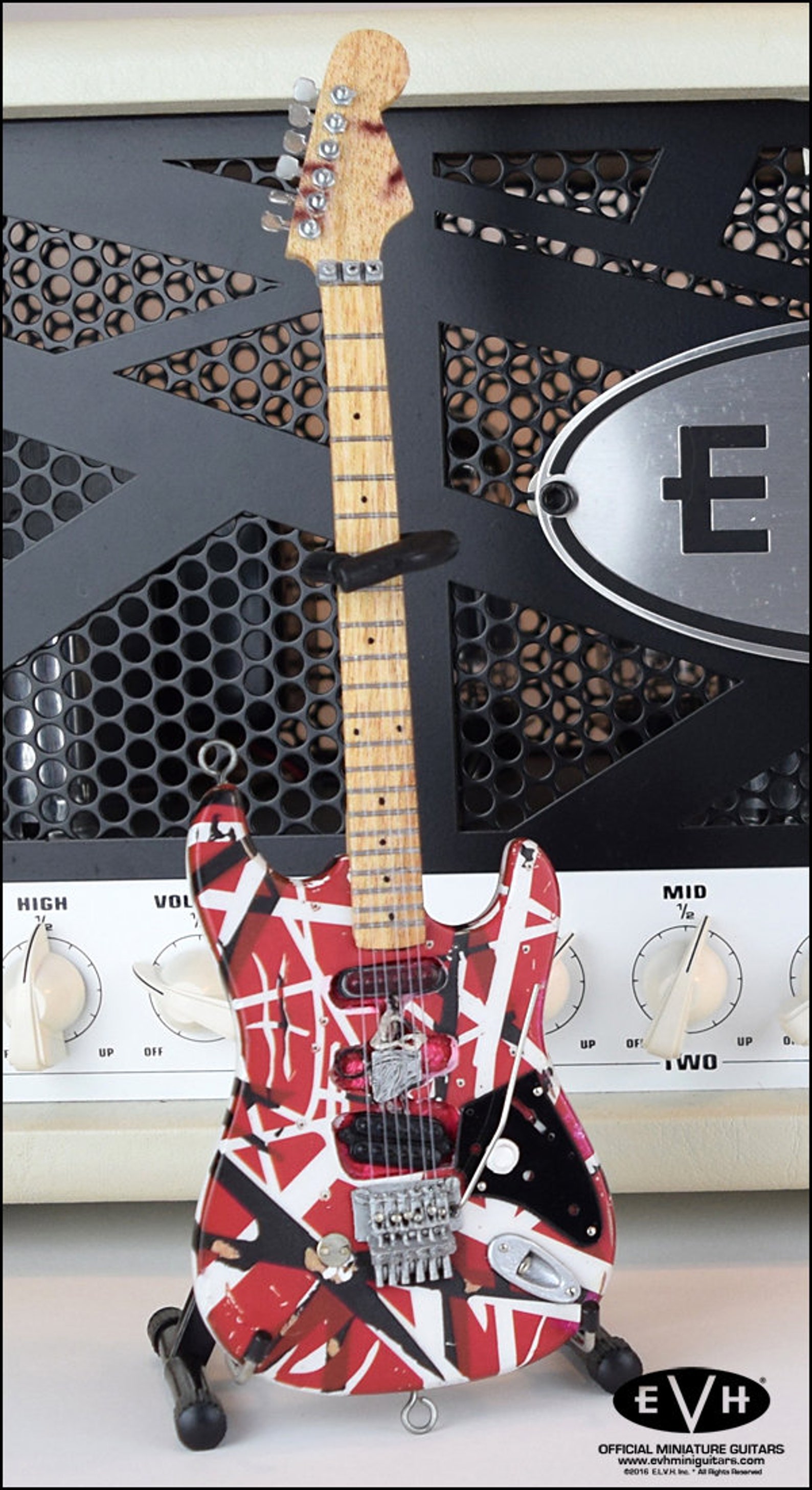 Eddie Van Halen Frankenstrat Mini Guitar Model Replica - Official EVH ...