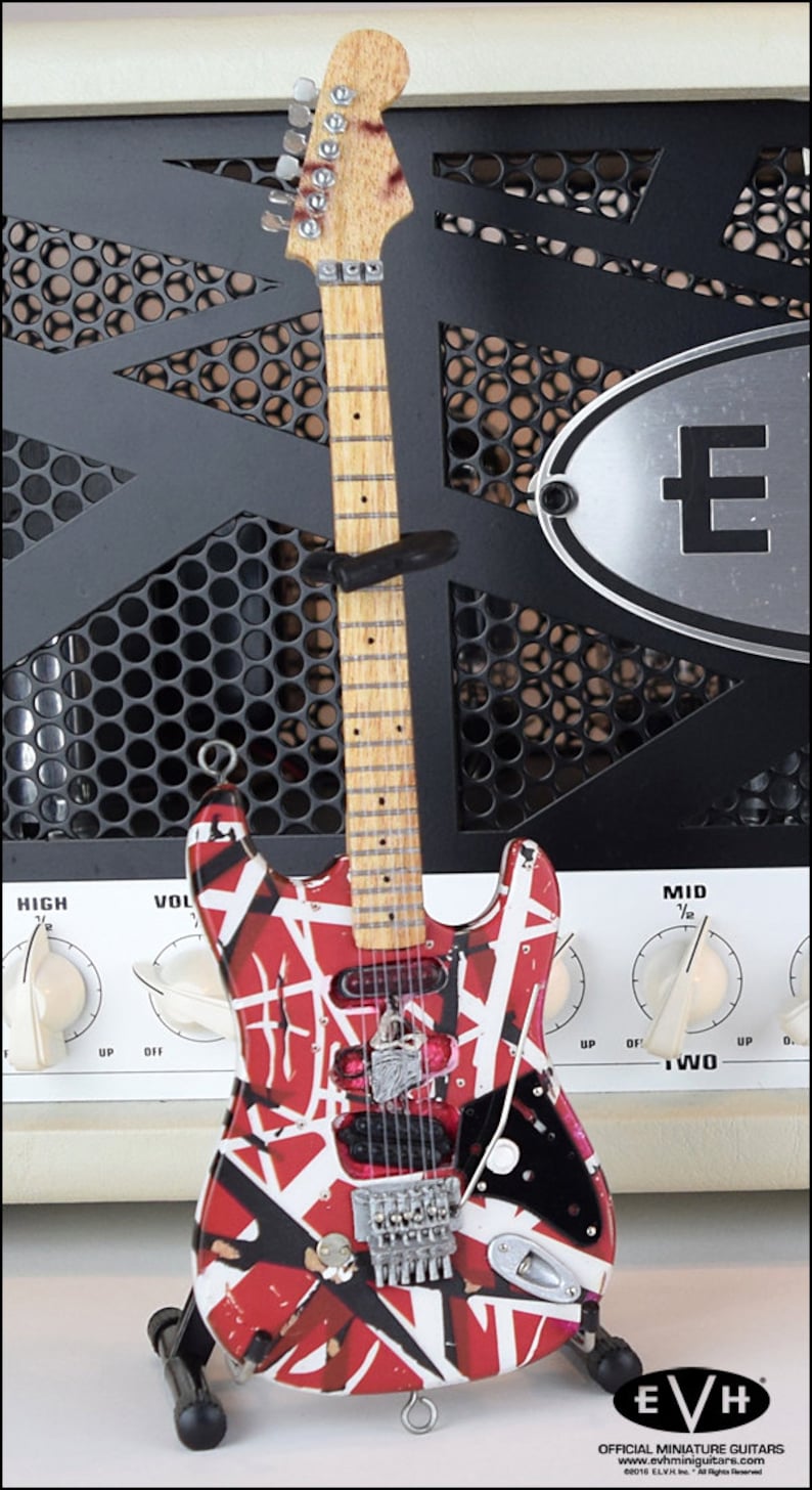 Eddie Van Halen Frankenstrat Mini Guitar Model Replica - Official EVH ...