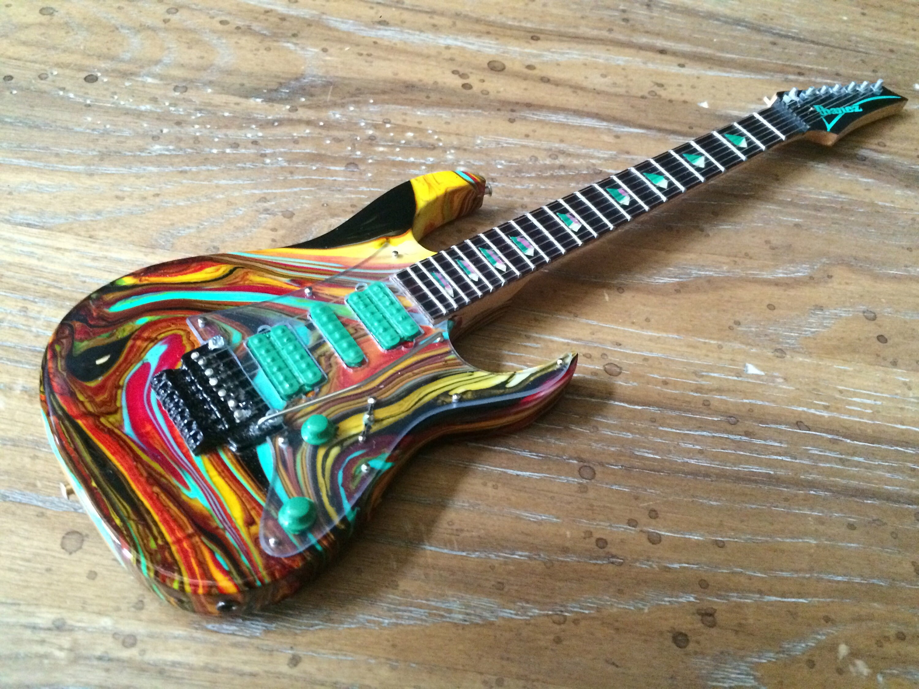 Steve Vai Collectible - Steve Vai Universe Swirl 7 String Miniature ...