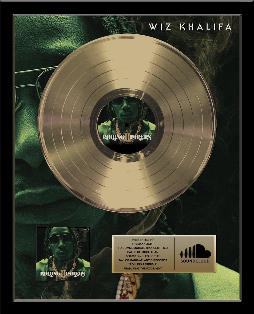 REAL VINYL RECORD Deluxe Personalized Platinum Record Award, 12 ...