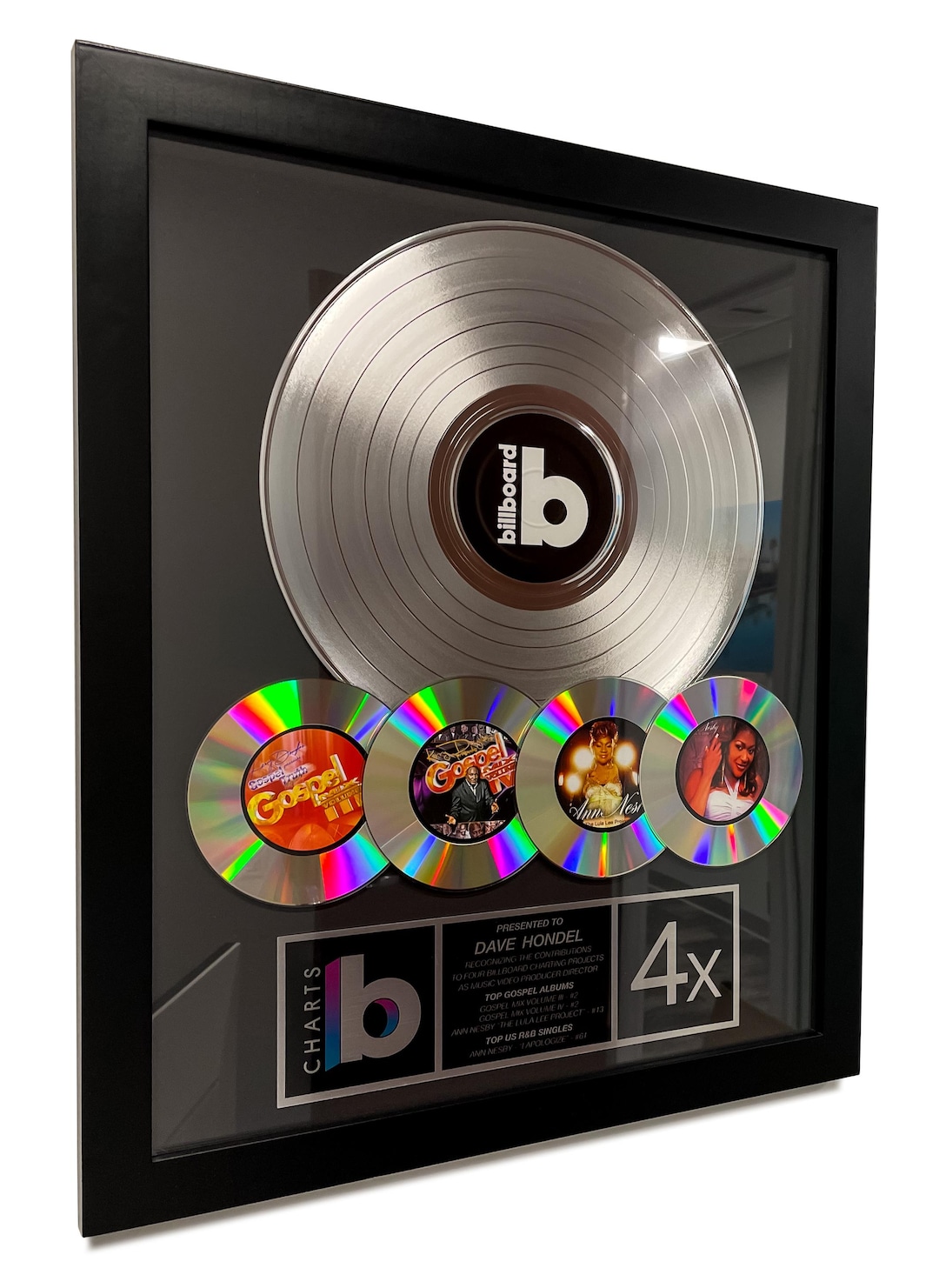 REAL VINYL Record - Custom Platinum Record & CD Award 18" X 22" Framed ...