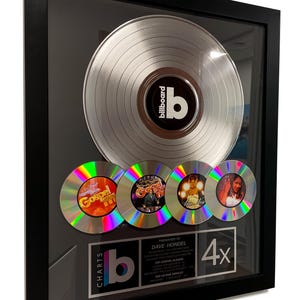 REAL VINYL Record - Custom Platinum Record & CD Award 18" X 22" Framed ...