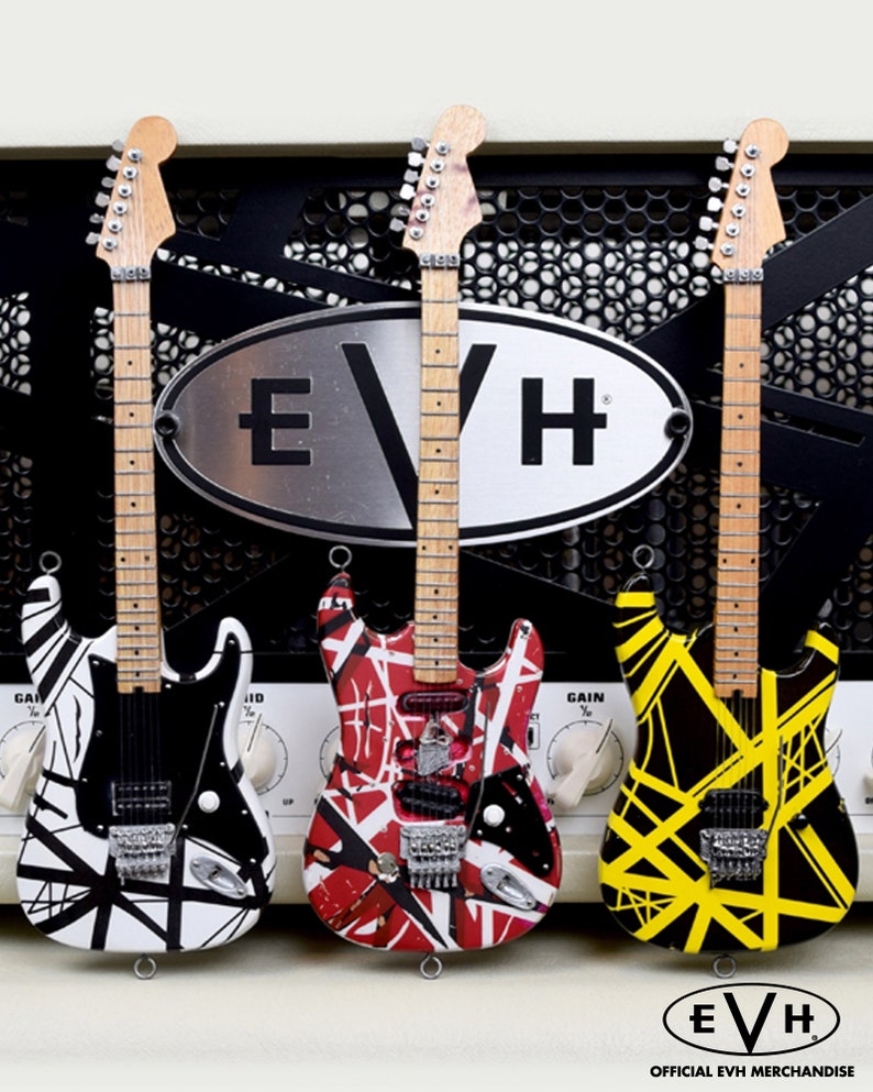 Eddie Van Halen **set of 3** Mini Guitar Model Replica - Official EVH ...