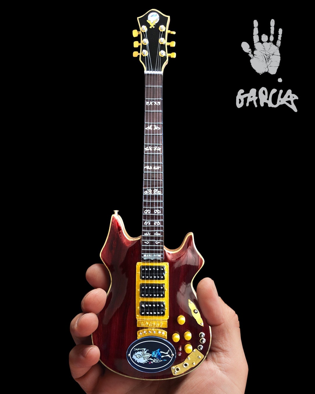 Jerry Garcia Rosebud Guitar Model Officially Licensed Mini Guitar ...