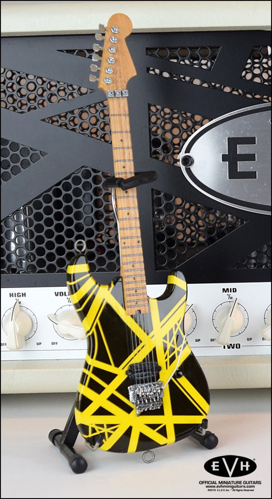 Eddie Van Halen Bumblebee Mini Guitar Model Replica - Official EVH Gear ...