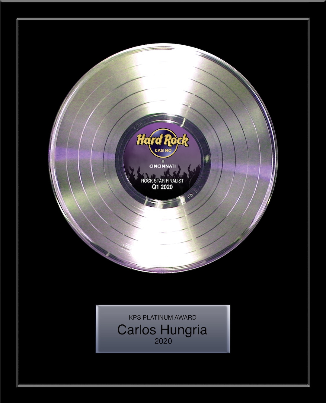 REAL VINYL RECORD Personalized Platinum Record Award, 12 Inch Platinum ...