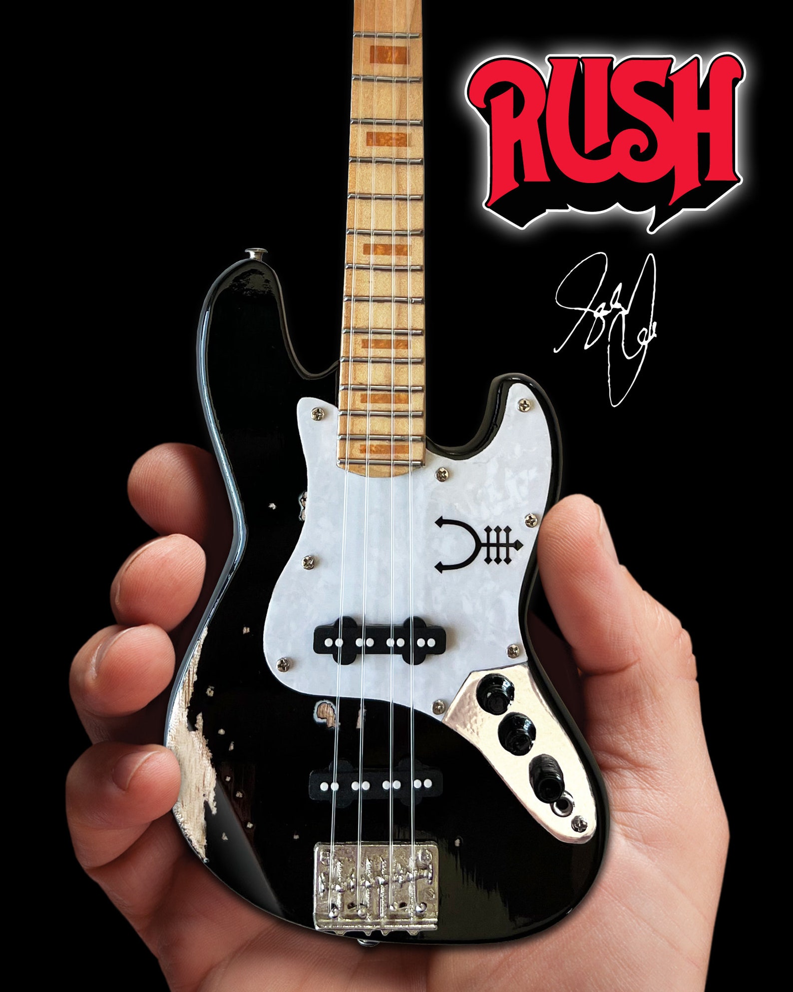 Rush Collectible Geddy Lee Vintage Tour Edition Mini Fender™ Jazz™ Bass ...