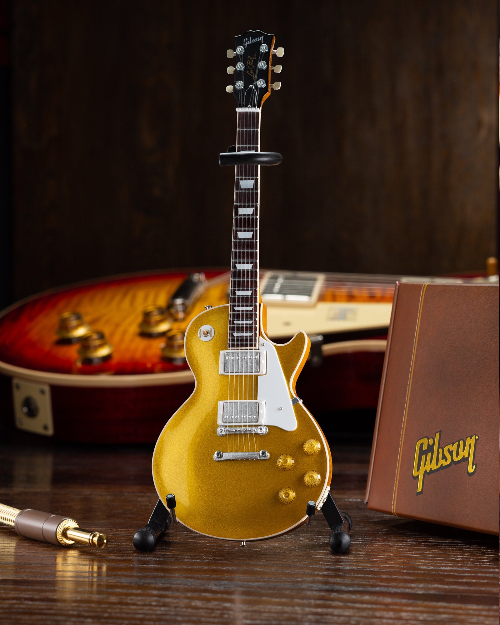 The Edge U2 Gibson® 1957 Les Paul Standard Goldtop Mini Guitar Model ...