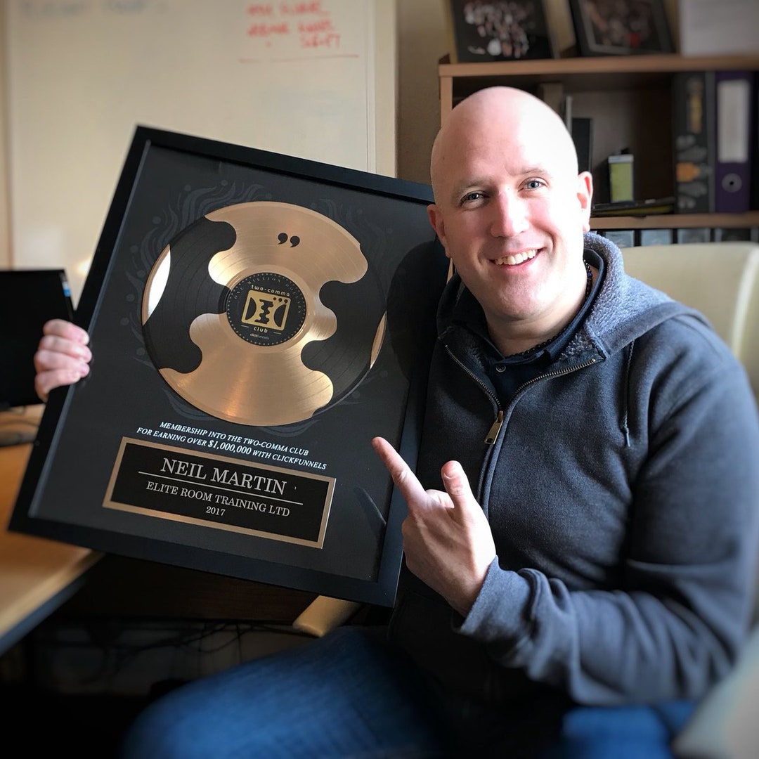 REAL VINYL RECORD Deluxe Personalized Gold Record Award, 12 Inch Gold ...