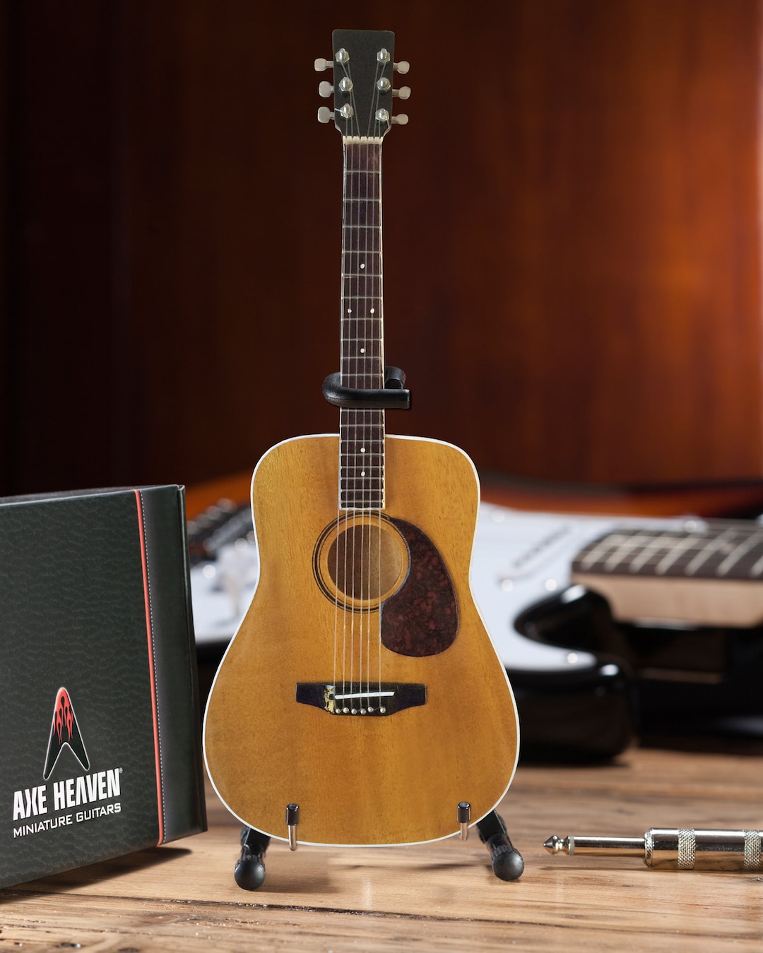 Classic Guitar Collectible Mini Guitar Model Natural Dreadnought ...