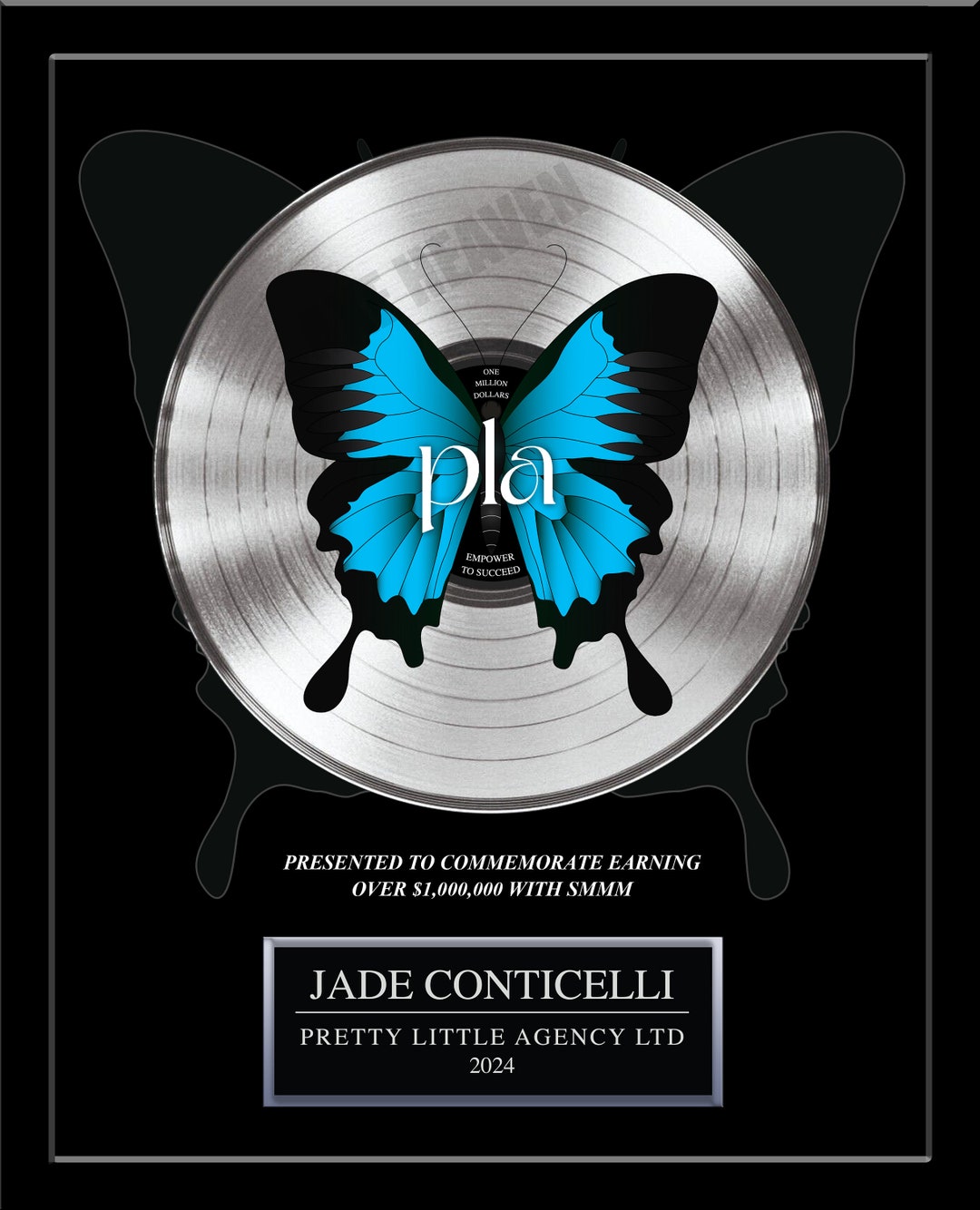 REAL RECORD Platinum Record - Deluxe Framed Rockstar Award - 18" X 22 ...