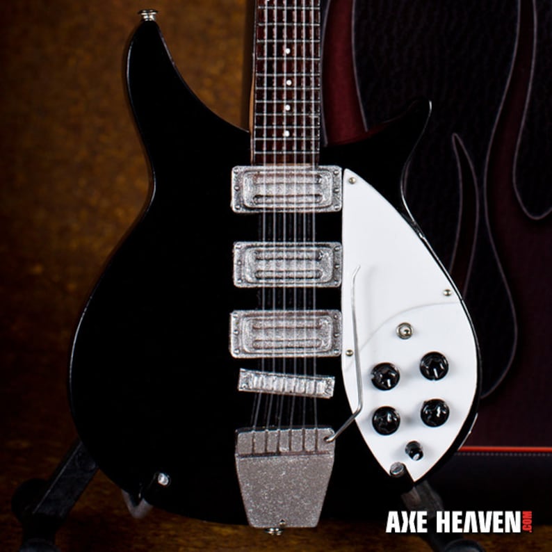 Beatles Collectible - John's Signature Ed Sullivan Show Mini Guitar ...