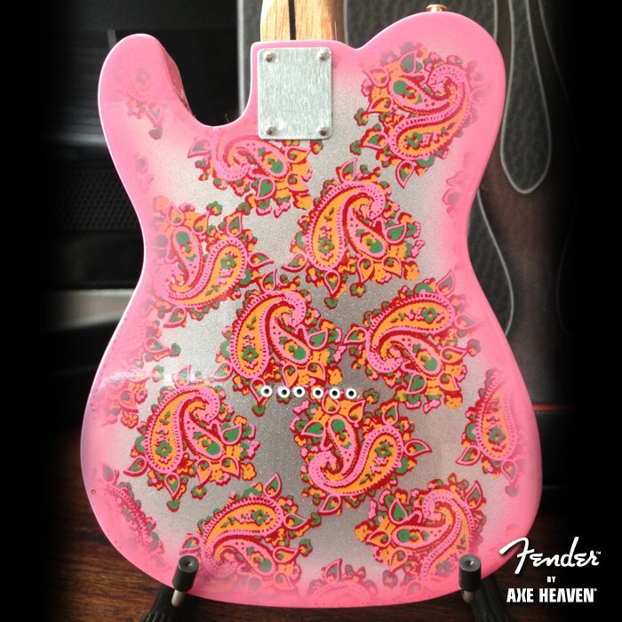 Pink Paisley Fender™ Telecaster™ Guitar Replica Miniature Guitar ...