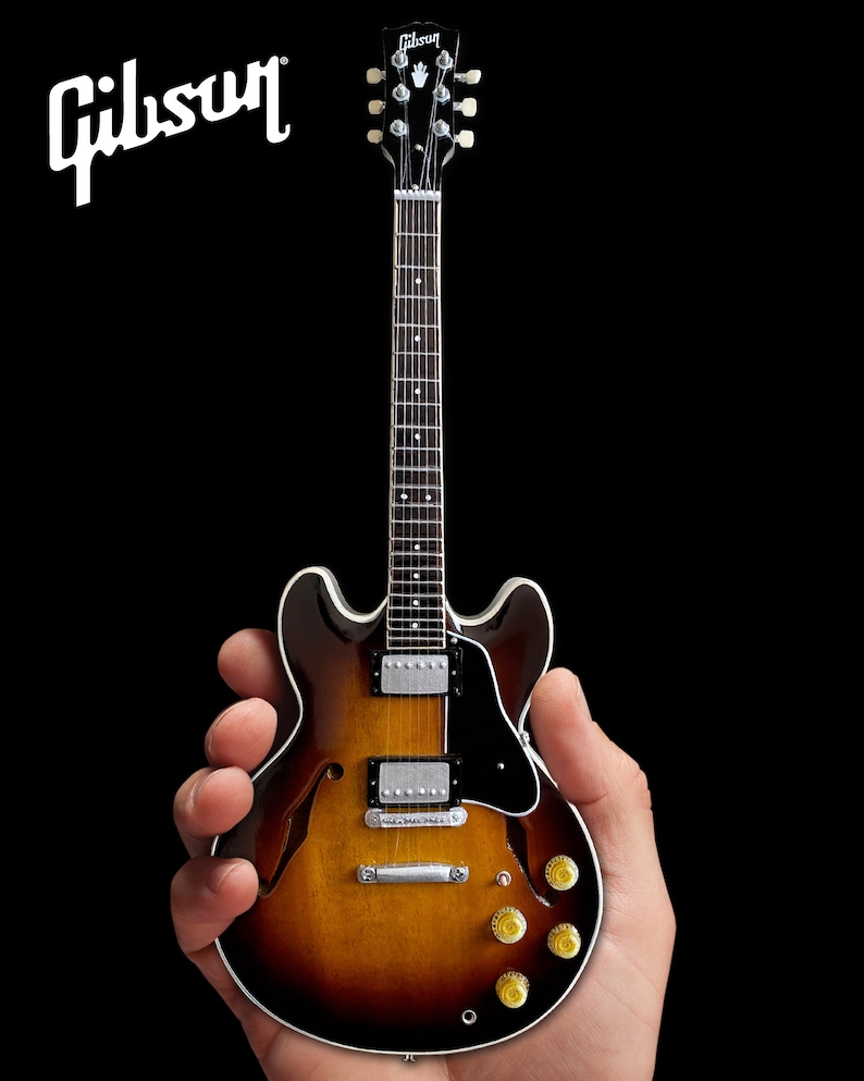 Gibson ES-335 Vintage Sunburst Mini Guitar Model Replica - Official ...