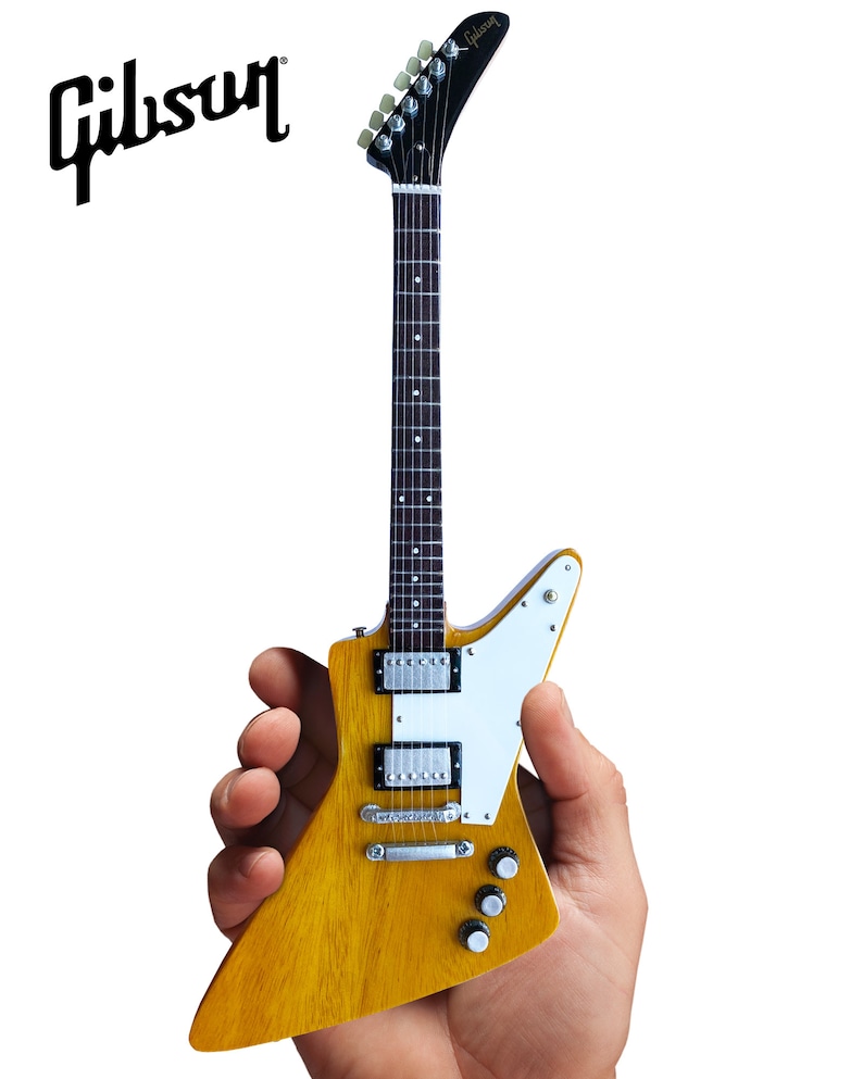 Gibson Korina Explorer 1:4 Scale Mini Guitar Model Officially Licensed ...