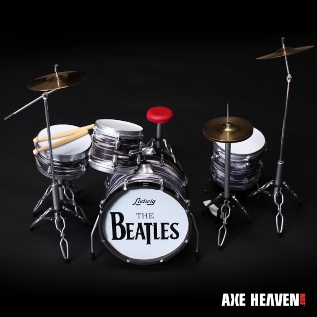 Beatles Collectible Ringo Starr Miniature Drum Kit Model - Ringo Drum ...