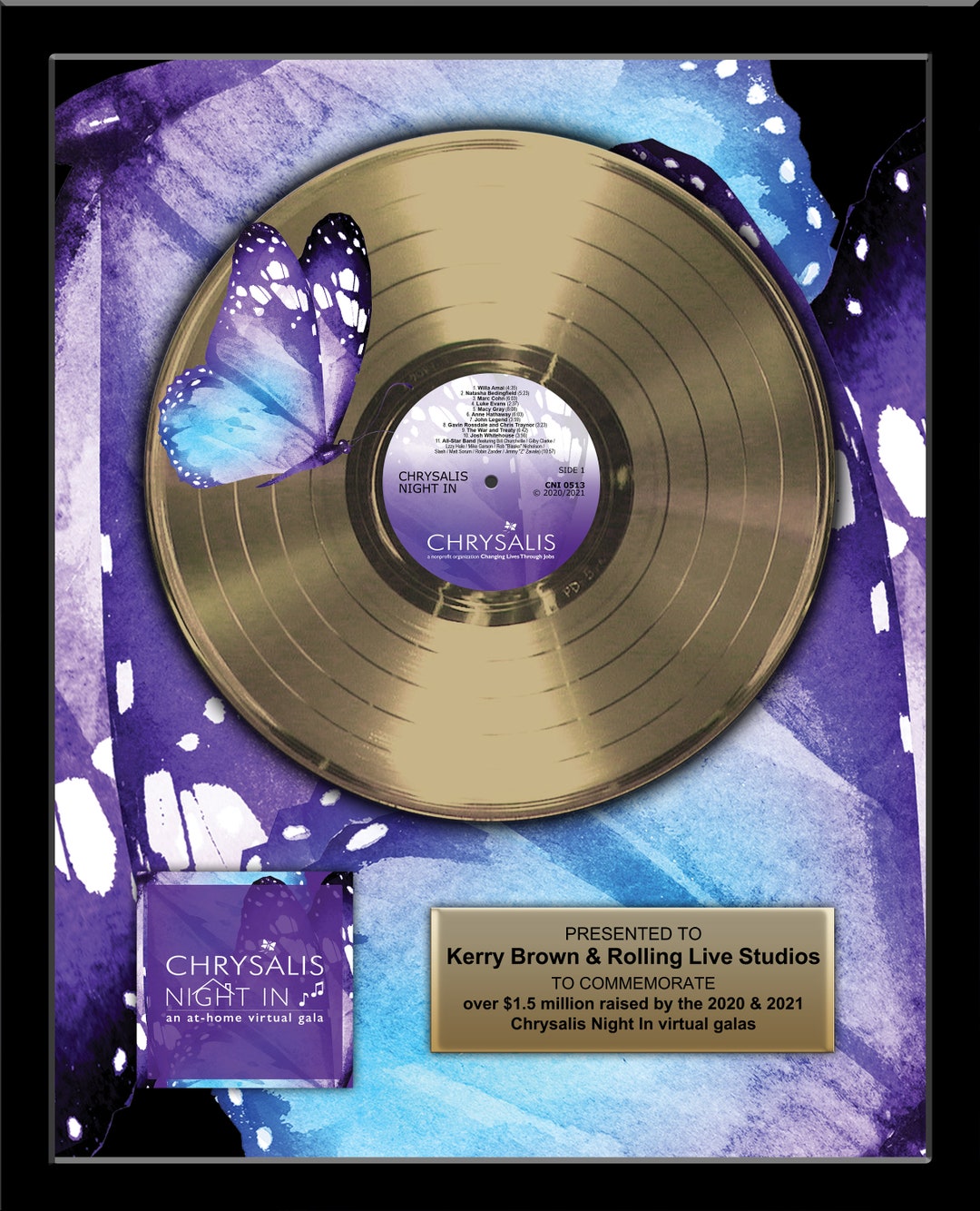 REAL Vinyl Record - Business Record Award, 18" X 22" FULLY CUSTOMIZE ...