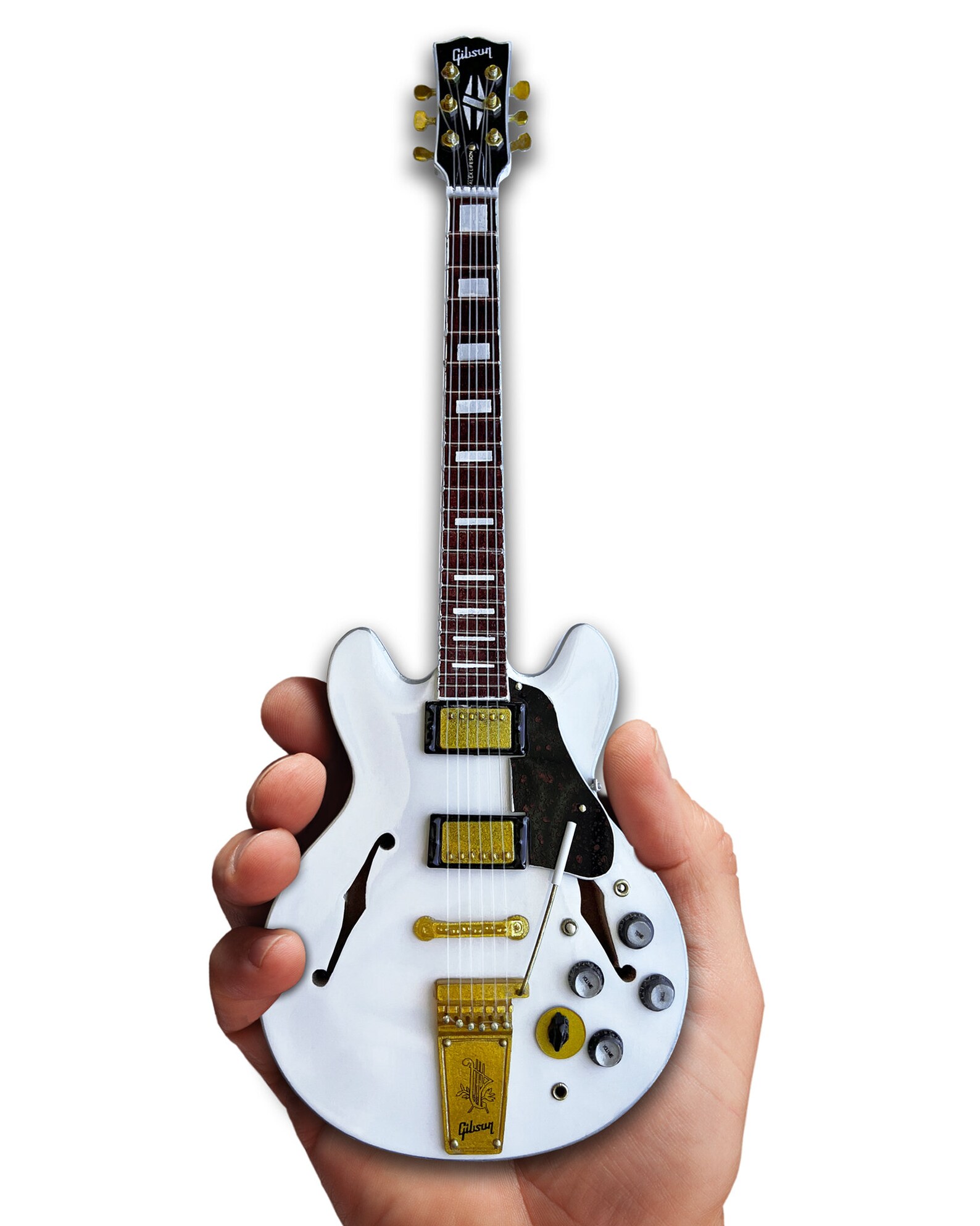 Rush Collectible Alex Lifeson Signature ES-355 Gibson Alpine White ...